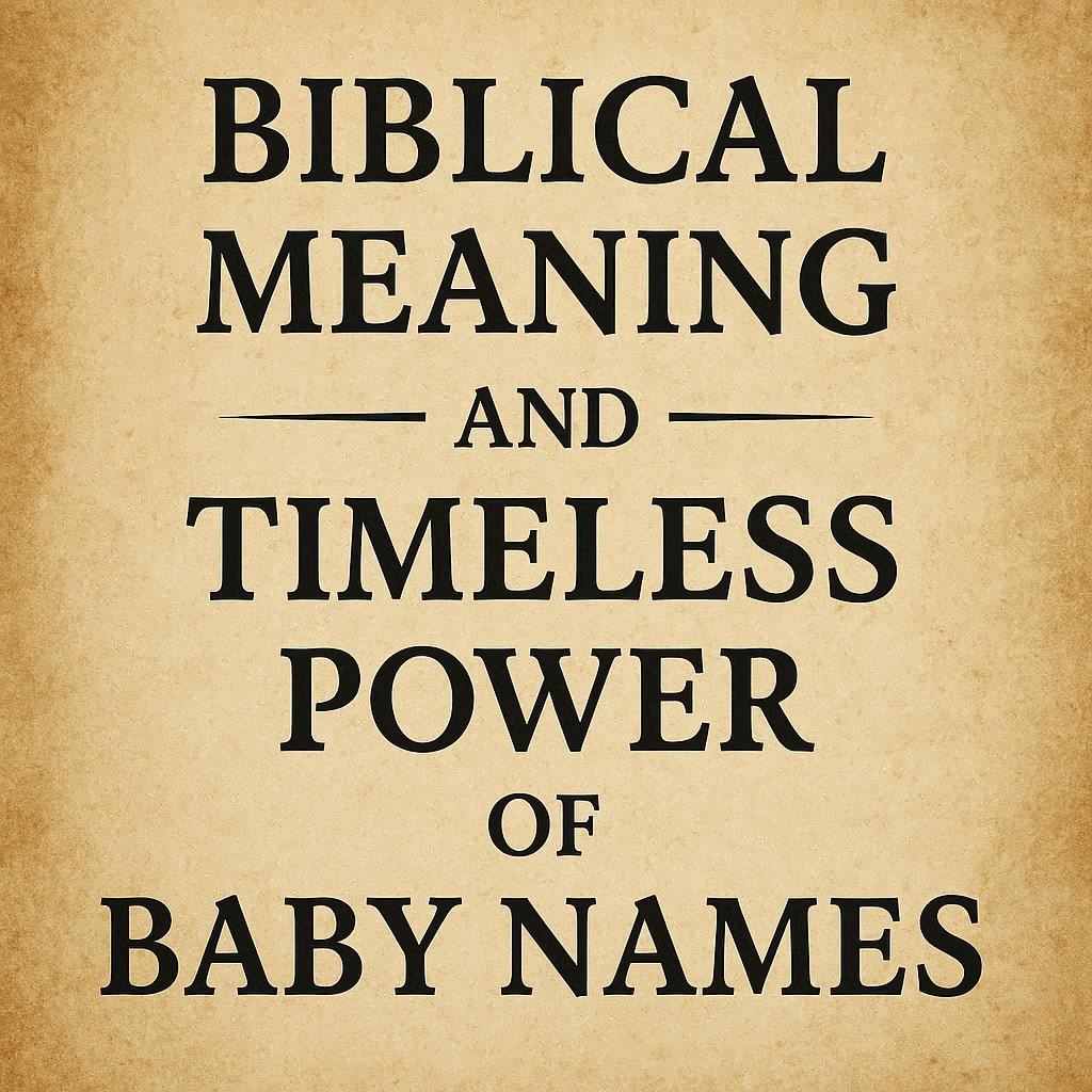 Uncovering the Biblical Meaning and Timeless Power of Baby Names ...